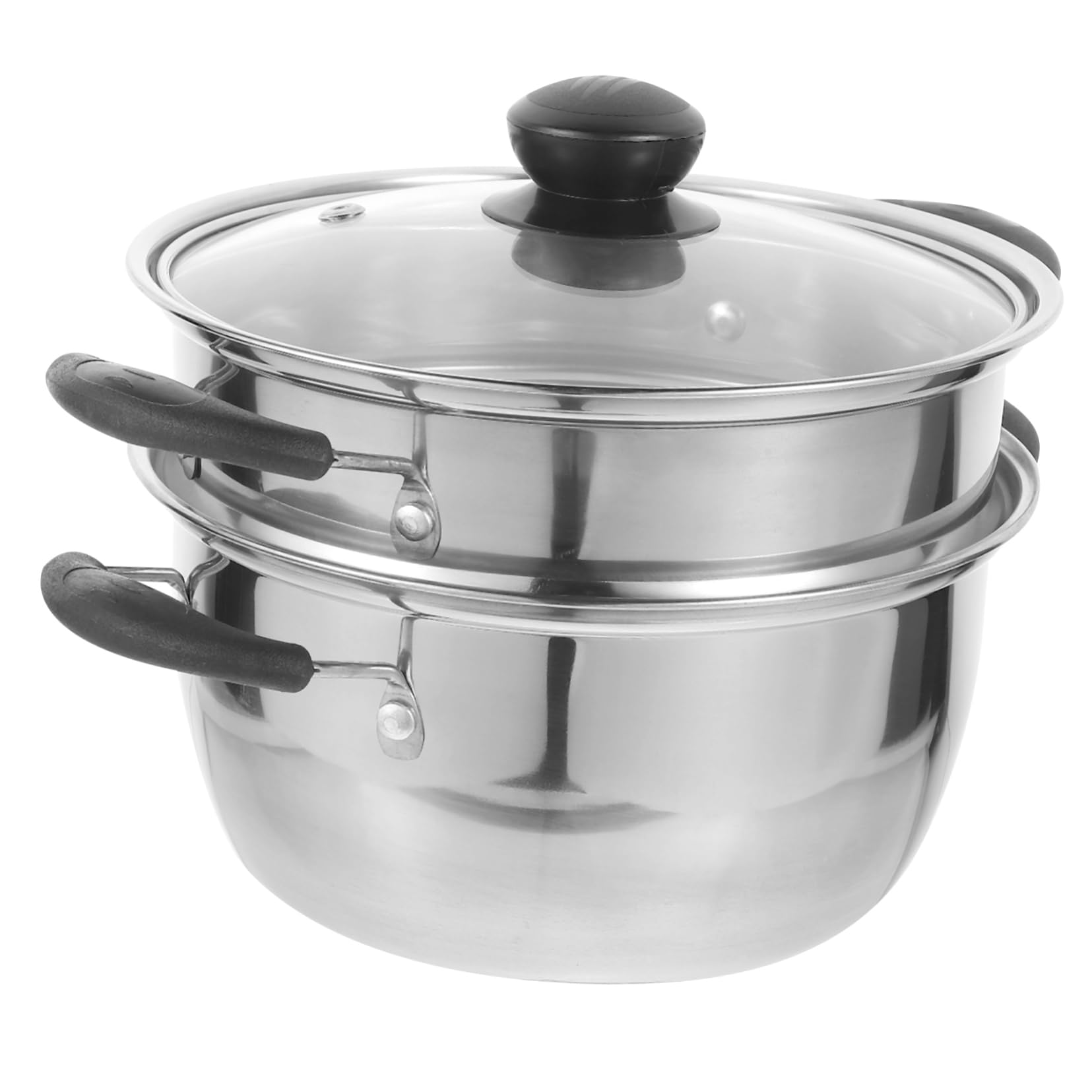 Cabilock 2 Tier 18cm Small Stainless Steel Steam Pot Steaming Cookware ...