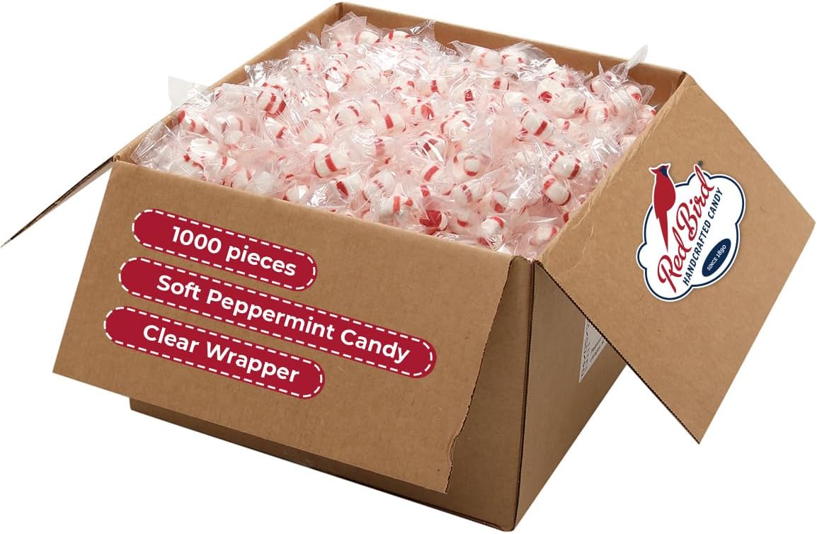 Amazon.com: Red Bird Soft Peppermint Candy Puffs, Mints Individually ...