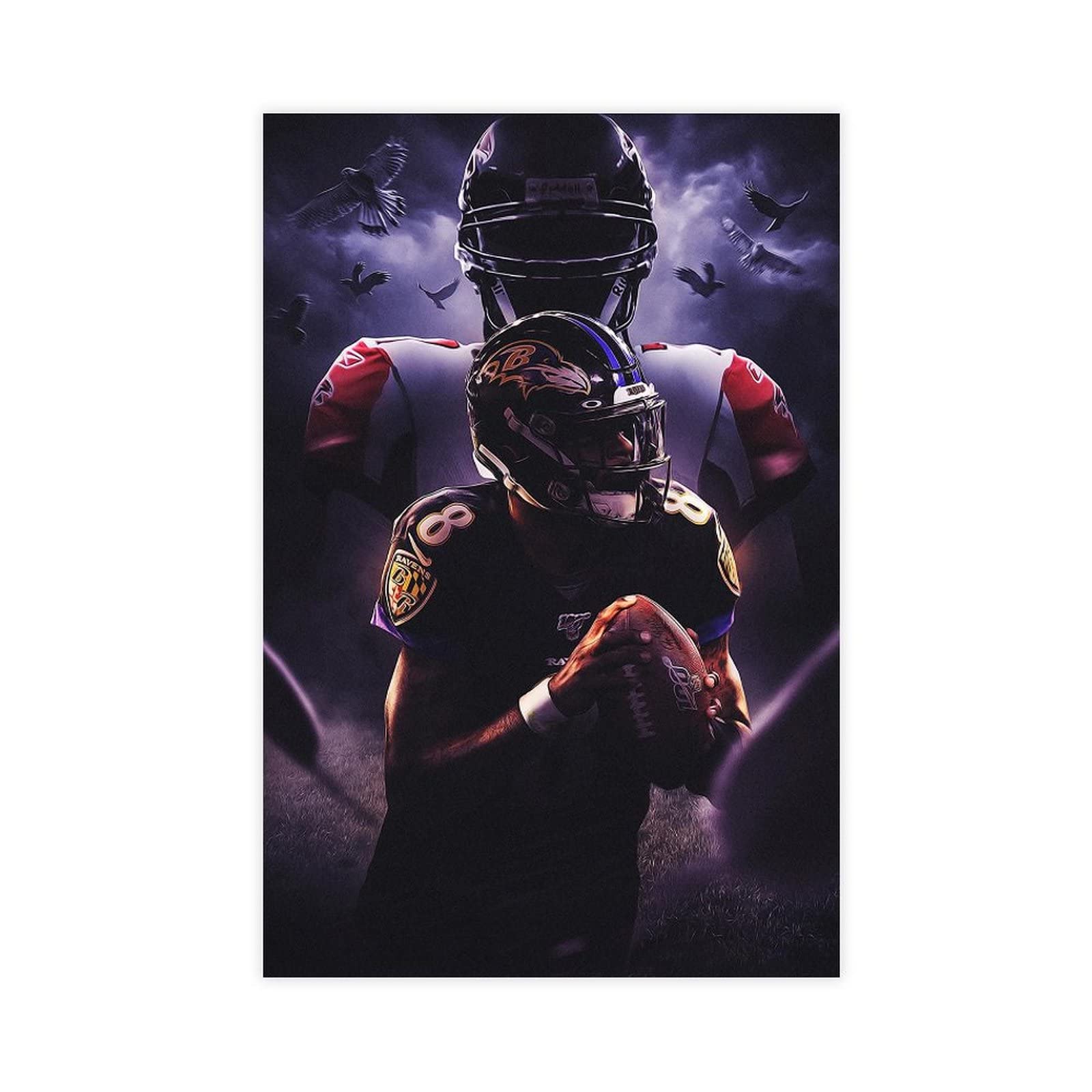 Amazon.com: Lamar Jackson Poster Sports Star 6 Canvas Poster Bedroom ...