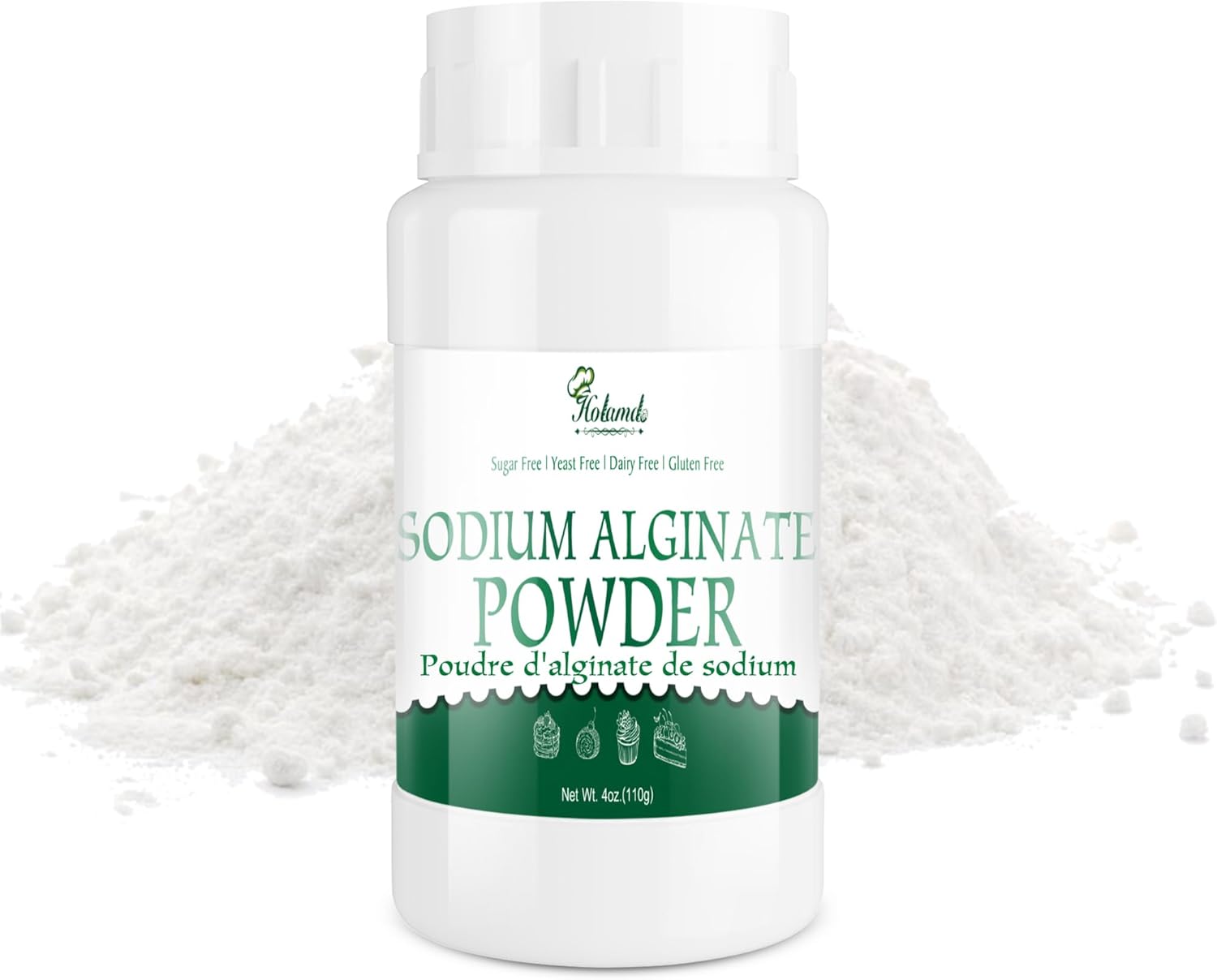 Amazon.com: 4oz Sodium Alginate Powder, 100% Pure Sodium Alginate for ...