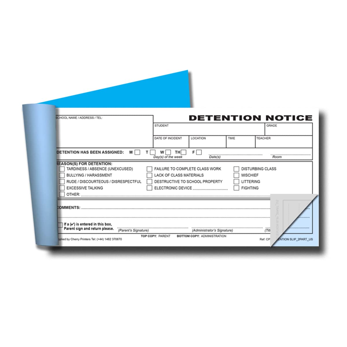 Detention Notice Template