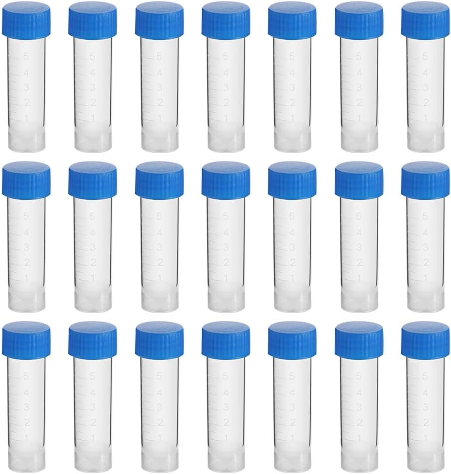 Amazon.com: UUYYEO 100 Pcs 5ml Mini Plastic Test Tubes Graduated Shot ...