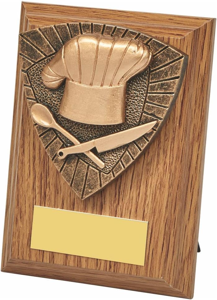 TroShow Delta Cooking Chef Bake Off Trophy Award 130mm Wooden Plaque ...
