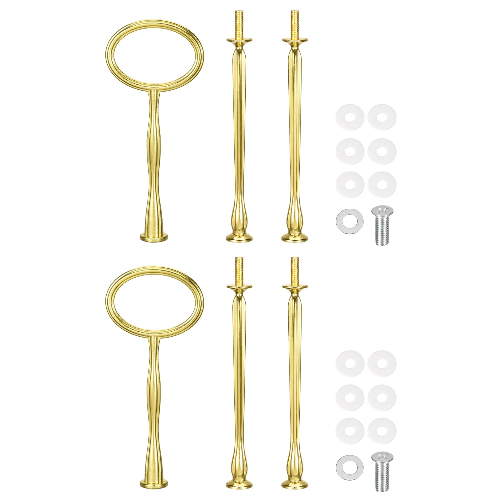 Amazon.com: uxcell 2 Set 3-Tier Cupcake Stand Hardware Handles, Zinc ...