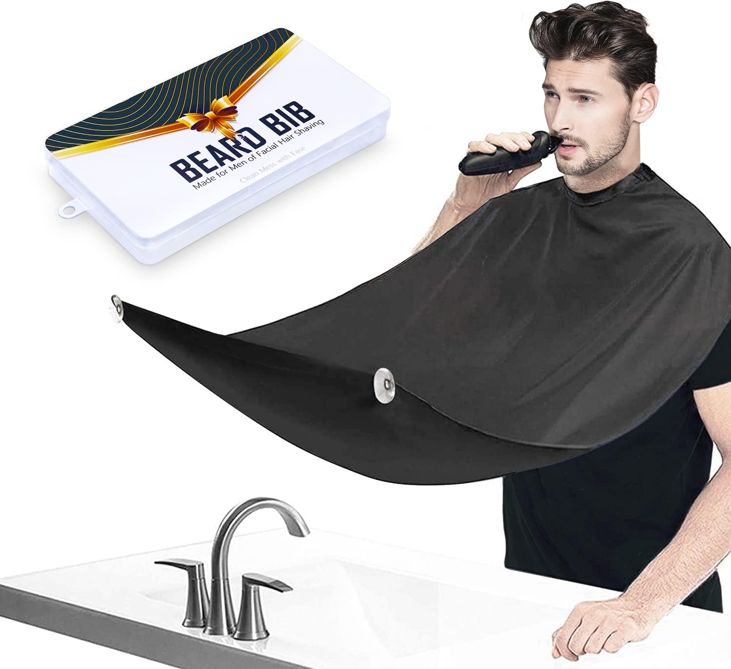Amazon.com: Vuelane Beard Bib - Beard Bib Hair Catcher for Men Shaving ...