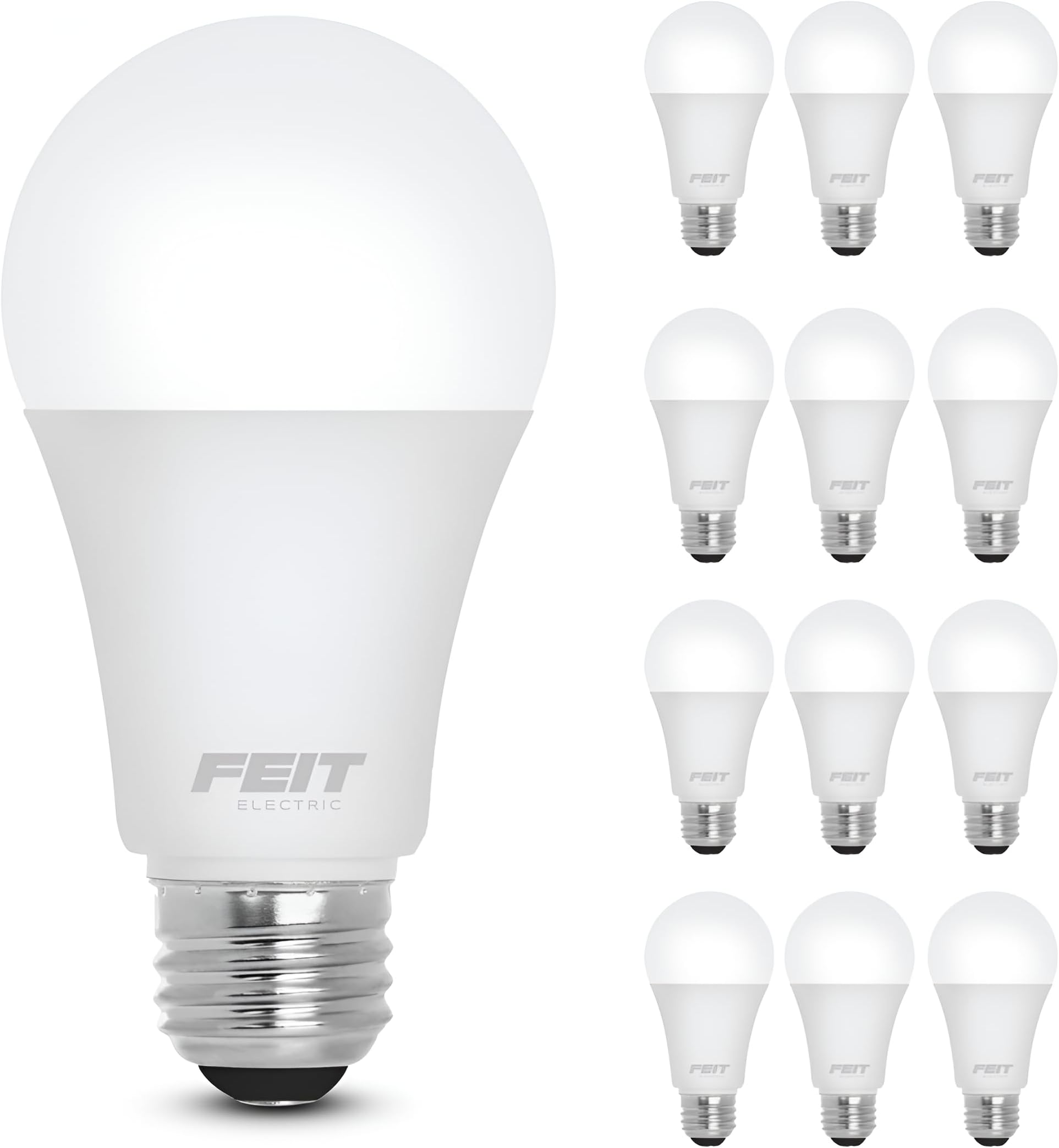 Feit Electric A19 LED Light Bulb, 100W Equivalent, E26 Medium Base ...