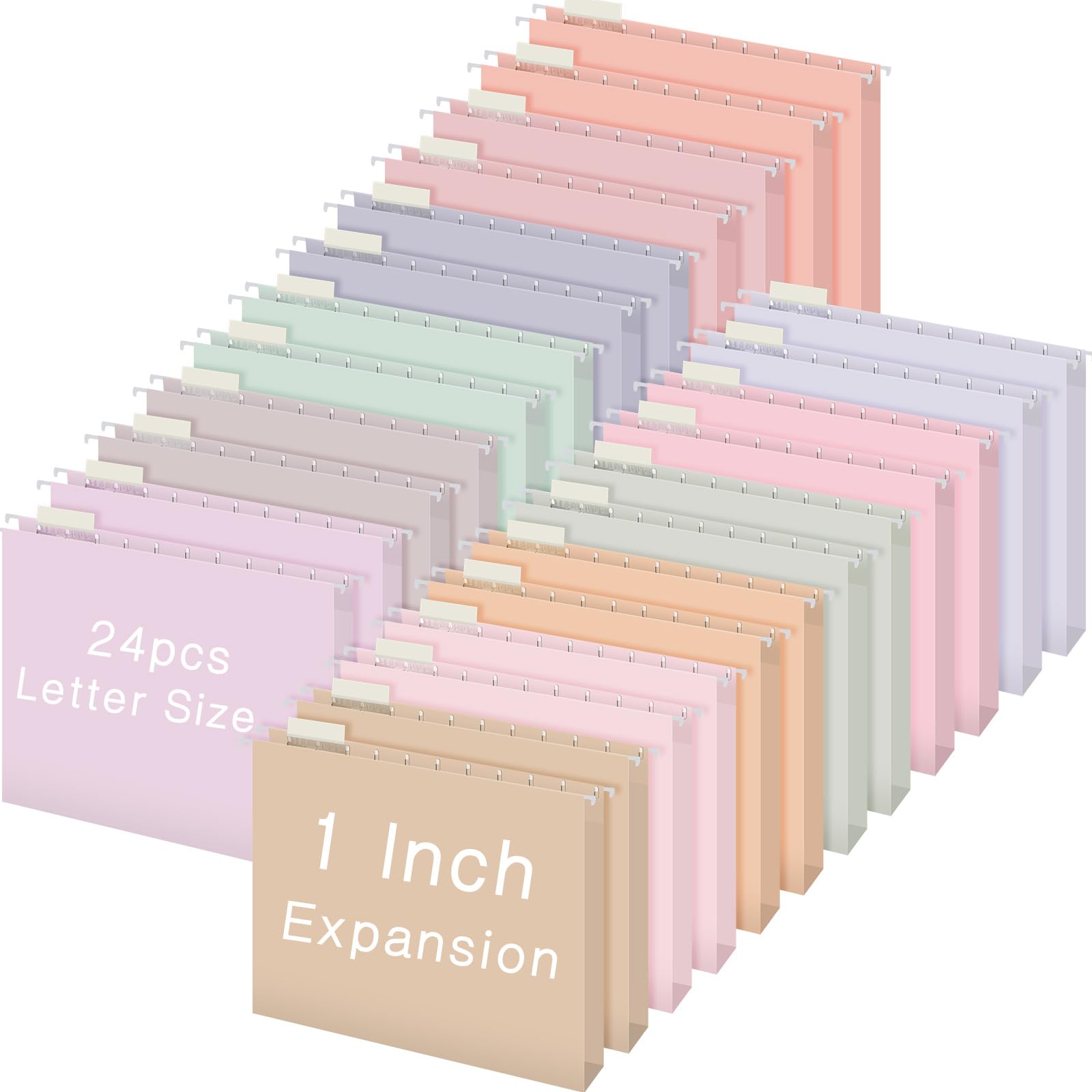 Buy YaomiaoYaomiao 24 Pack Hanging File Folders Expanding Hanging File ...