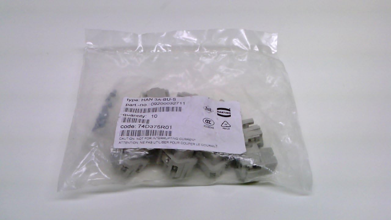 Harting 09200032711 - Pack of 10 - Insert Han 3A-Bu-S 09200032711 ...
