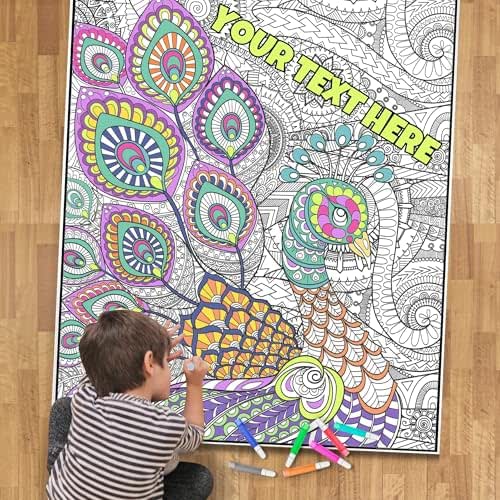 Amazon.com: Personalized Giant Coloring Poster - Jumbo Coloring Sheets ...