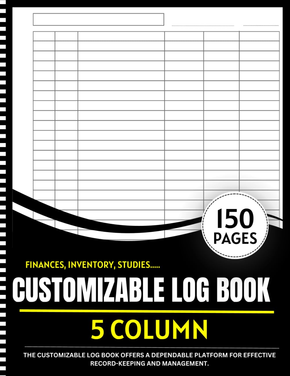 Customizable log book 5 column: Versatile five column logbook for ...