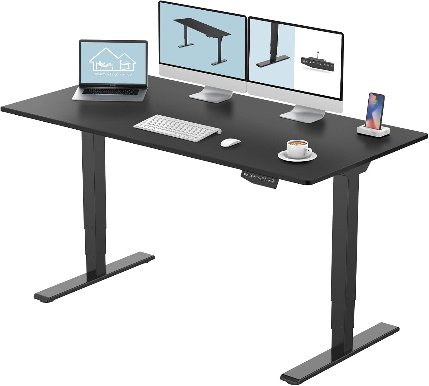 Amazon.com: FLEXISPOT Pro 3 Stages Dual Motor Electric Standing Desk ...
