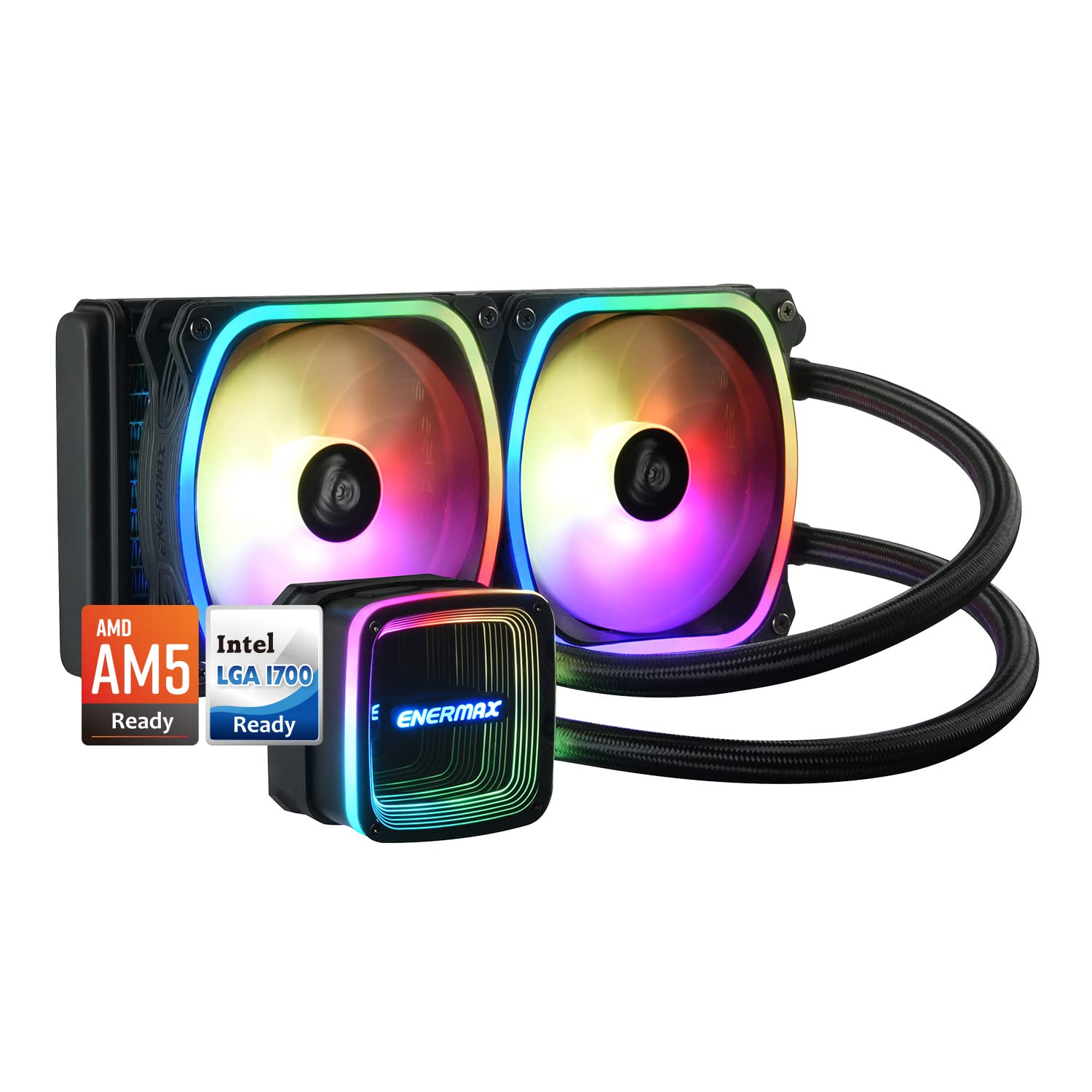 Snapklik.com : Enermax Aquafusion ADV 240 A-RGB AIO CPU Liquid Cooler ...