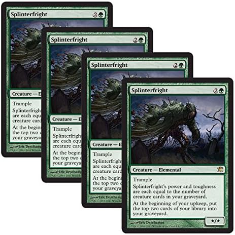 Amazon.co.jp: 【 4枚セット 】MTG 英語版 ISD-EN205 Splinterfright 裂け木の恐怖 (緑/レア ...