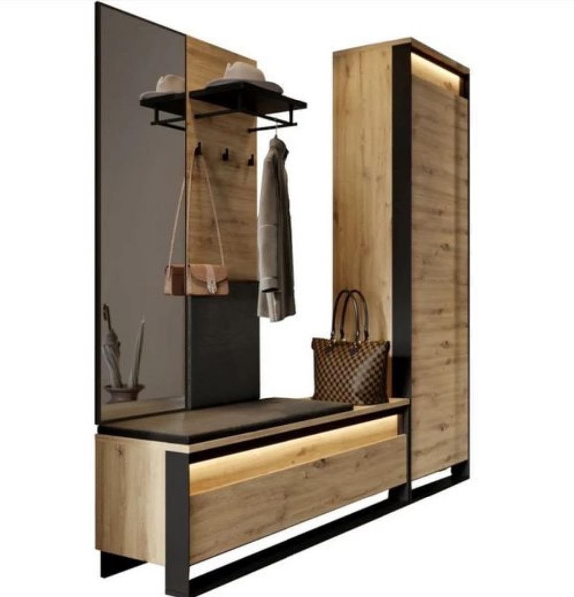 Wardrobe Clothes Furniture Humbie Solid Oak Two Door Wardrobe A | Oak