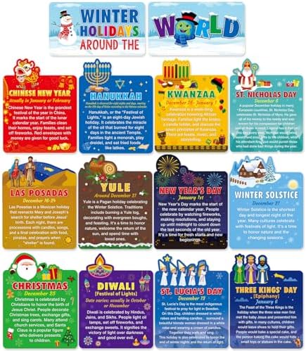 Amazon.com: Classroom Bulletin Board Decorations Holiday Poster from ...