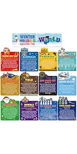 Amazon.com: Classroom Bulletin Board Decorations -Holiday Posters from ...