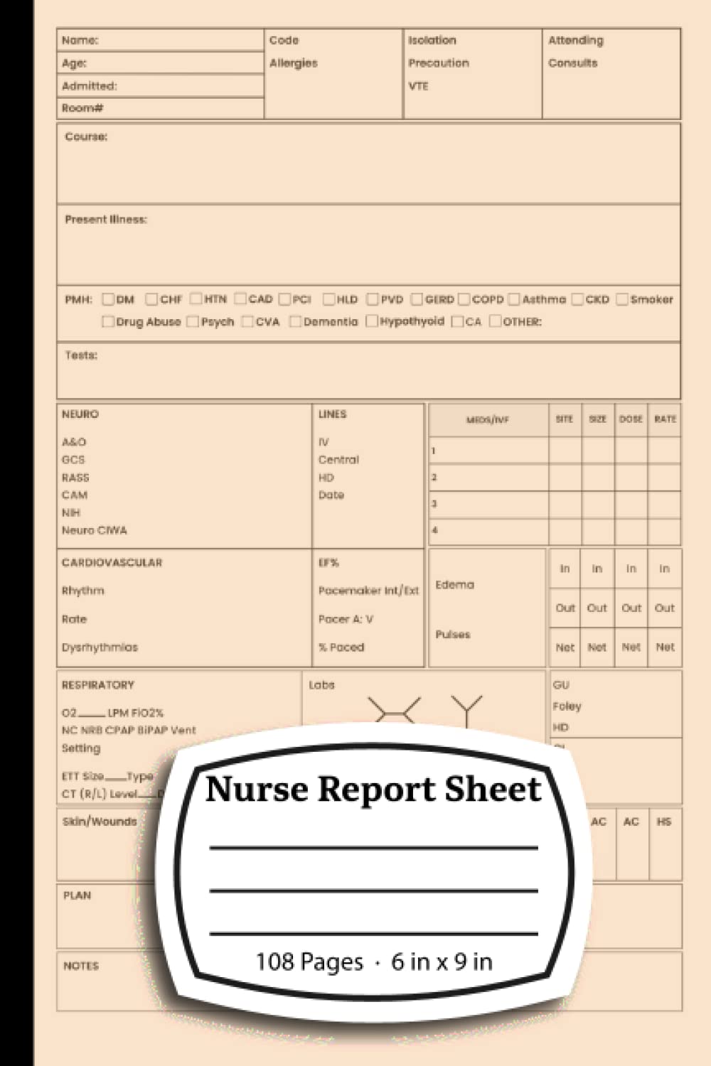 Nurse Report Sheet: For Effective Patient Handoff & Documentation ...
