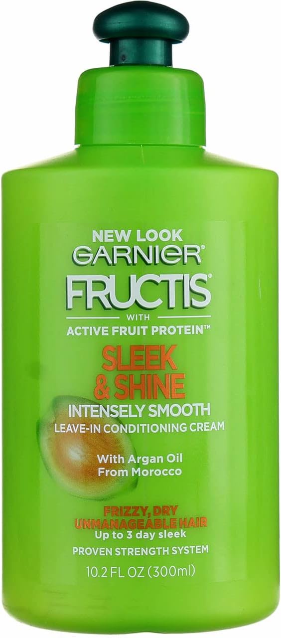 Amazon.com : Garnier Fructis Sleek & Shine Leave-In Conditioning Cream ...
