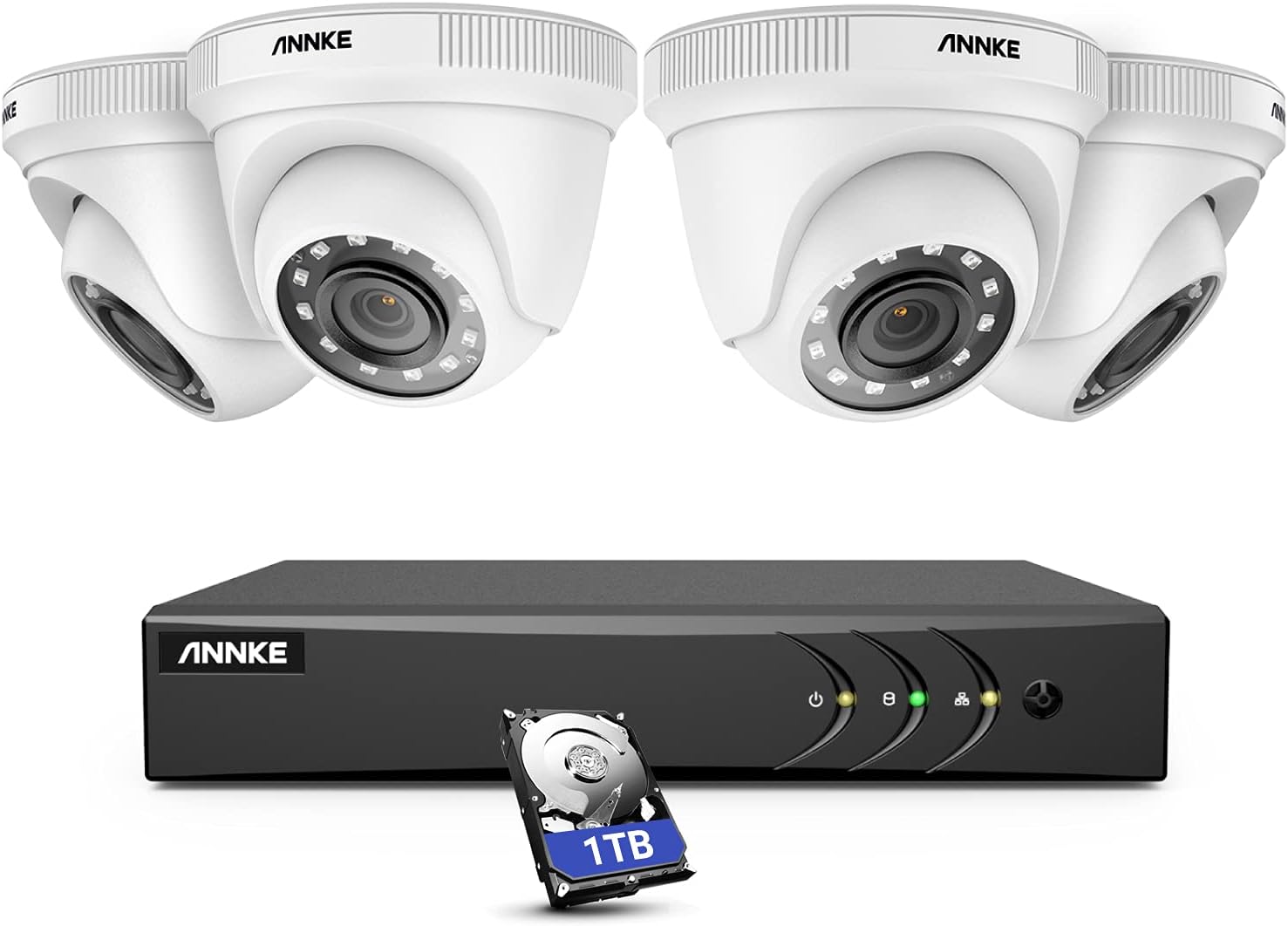 ANNKE H500 PoE CCTV Security Camera System with 1TB Hard Drive, 8CH 6MP ...