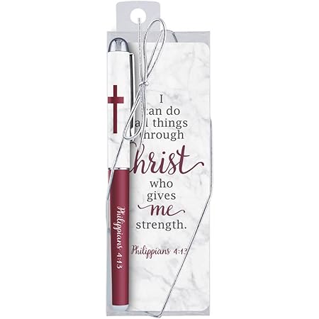 Amazon.com : Religious Pens I Thank God Bible Verse Ballpoint Pen with ...