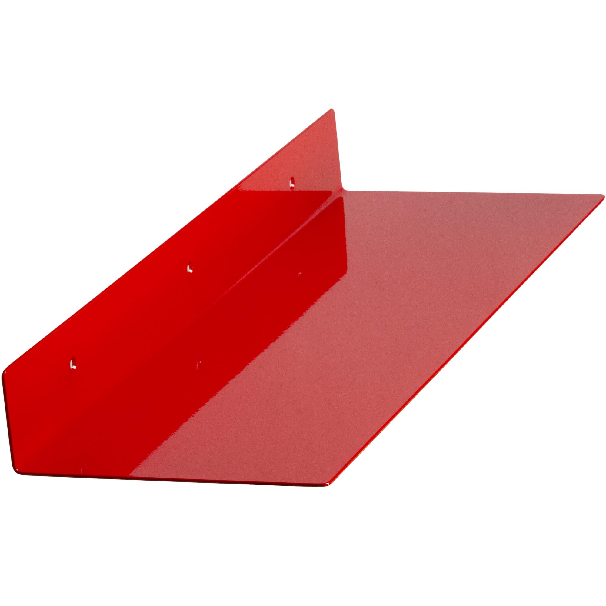 Amazon.com: Calabasas Decor 24x8 in Metal Floating Shelf Red Wall ...