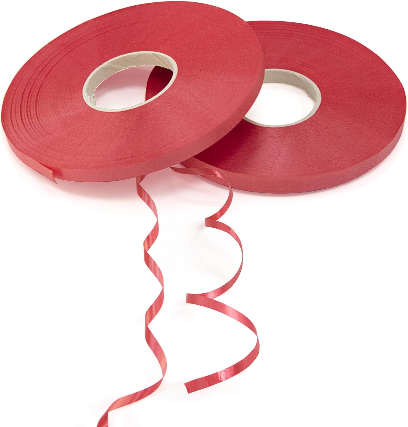 Bealif 2 Rolls Red Ribbon, 5mm Red Balloon Ribbon 50m/roll for Gift ...
