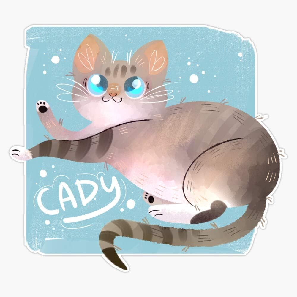 Amazon.com - Leyland Designs Cady The Cute Sticker Outdoor Rated Vinyl ...