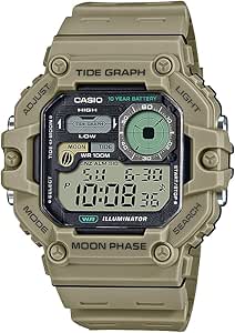 Amazon.com: Casio WS-1700H Series | Illuminator Tide Graph Moon Phase ...