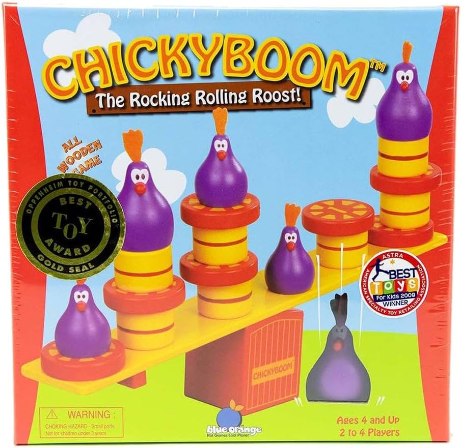 Blue Orange Games Chickyboom – Juego de equilibrio de madera para niños ...