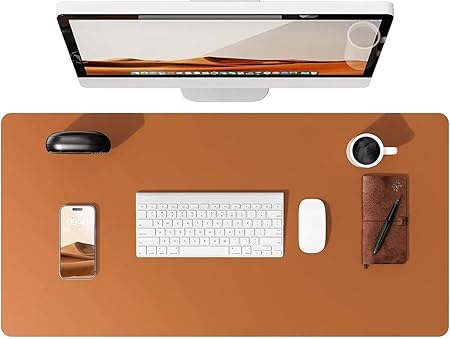 Amazon.com: RHPBSF Leather Desk Mat, Large Office Desk Pad, Computer ...