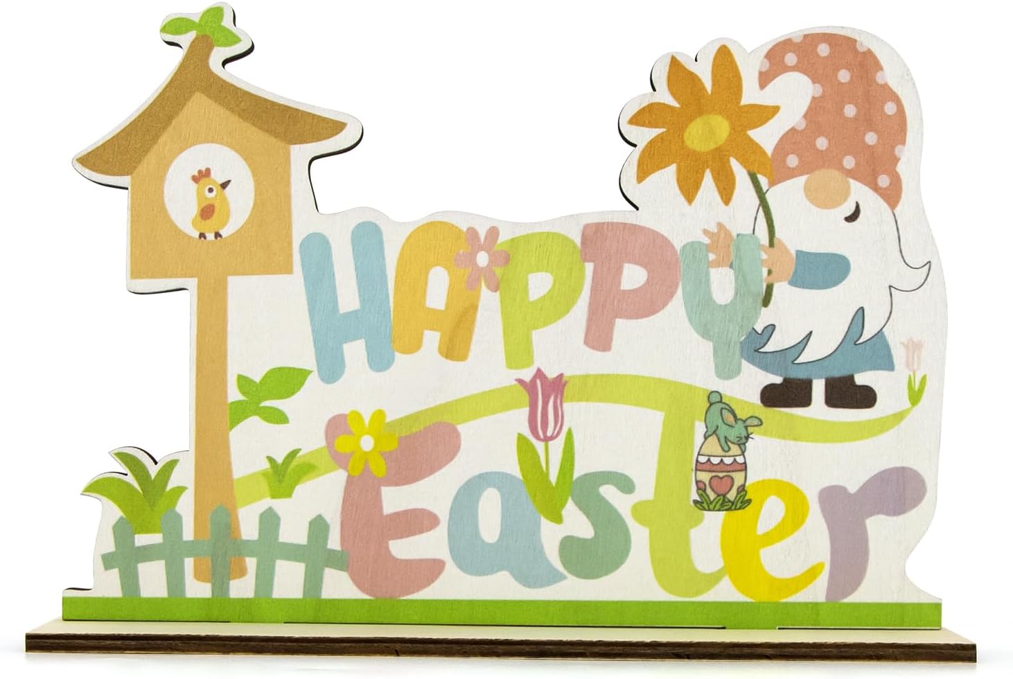 CHEERYMGIC Easter Table Decorations, Wooden Spring Easter Sign Stand ...
