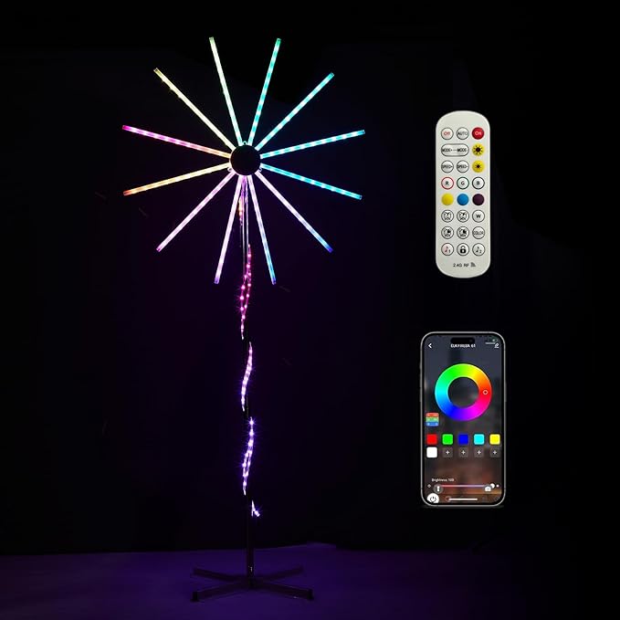 Amazon.com: Outvita 8.3FT Lighted Firework Light with Stand Christmas ...