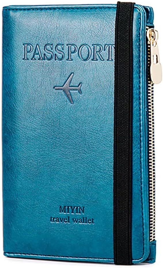 Amazon.com | Mudono Passport Wallet for Men and Women RFID Blocking ...