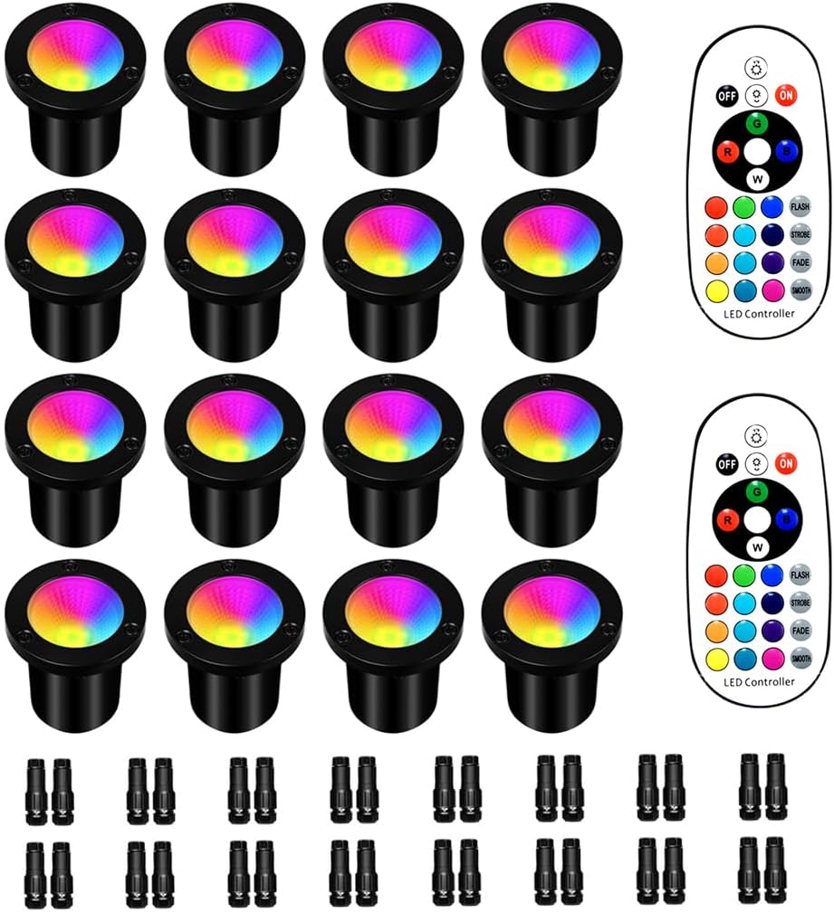 AOAXL RGBW Low Voltage Landscape Lights, 12-24V Color Changing IP67 ...