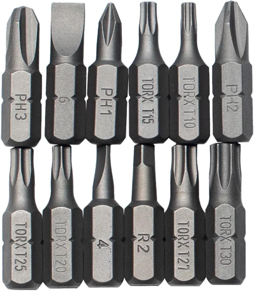 Replacement Bit Set | Automotive Ratcheting | 12 Single-ended bits ...