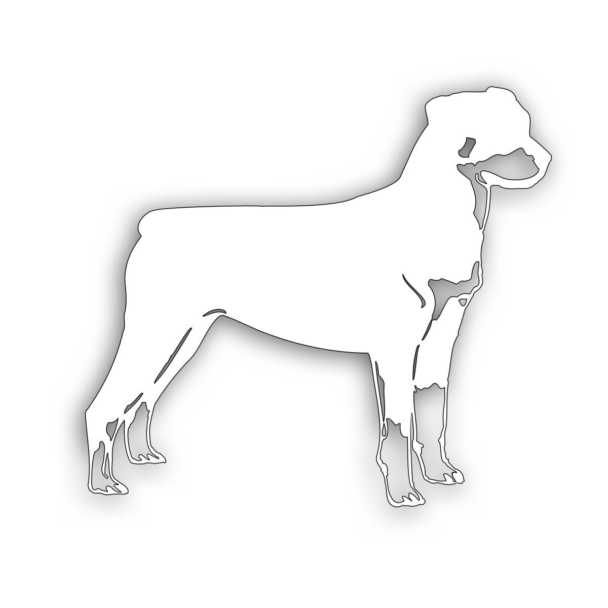 Amazon.com: Solar Graphics USA Rottweiler Dog Decal for Pet Car or ...