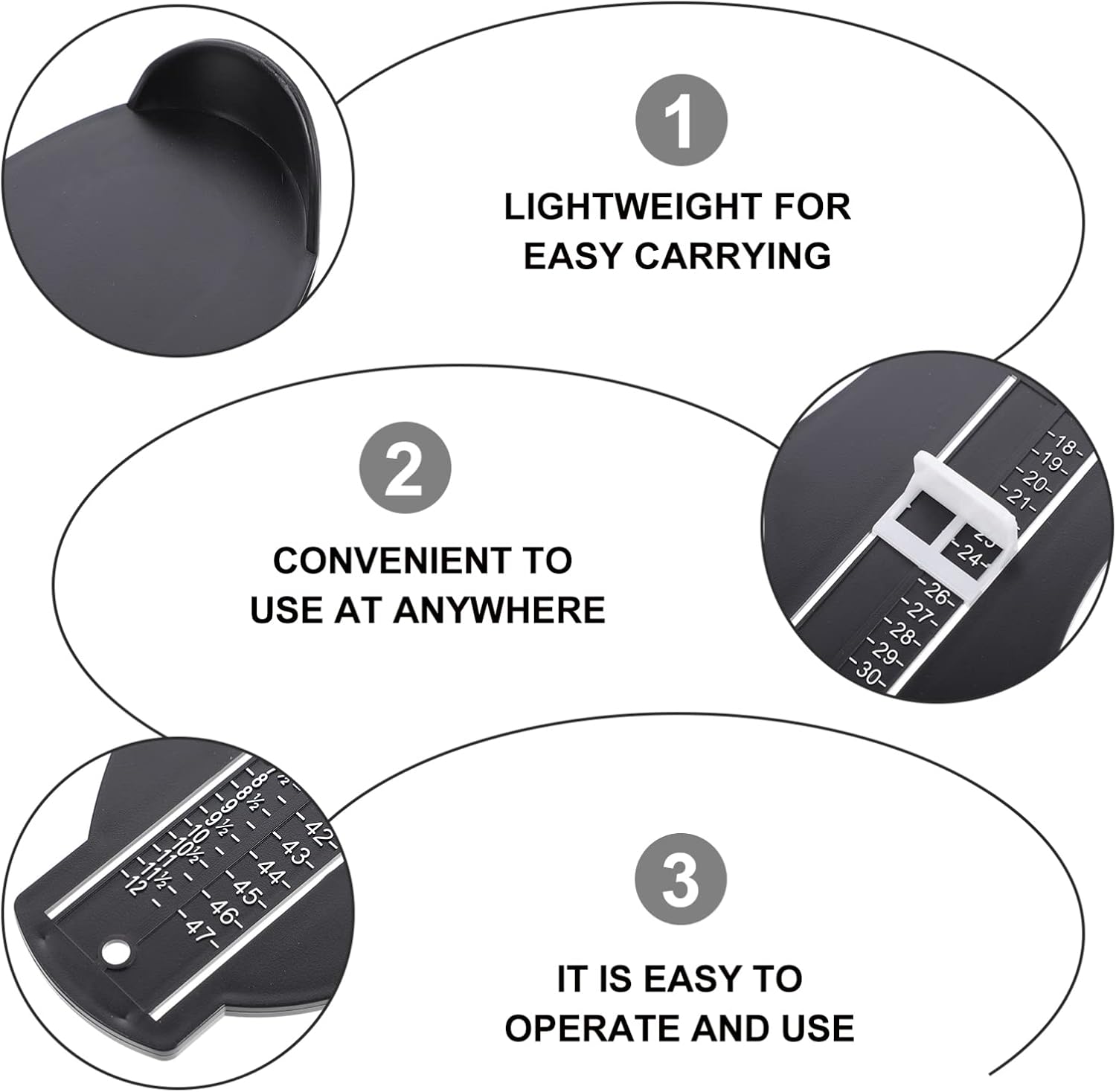 Buy GANAZONO Shoes Sizer Foot Measurement Device UK/ Standard Adults ...