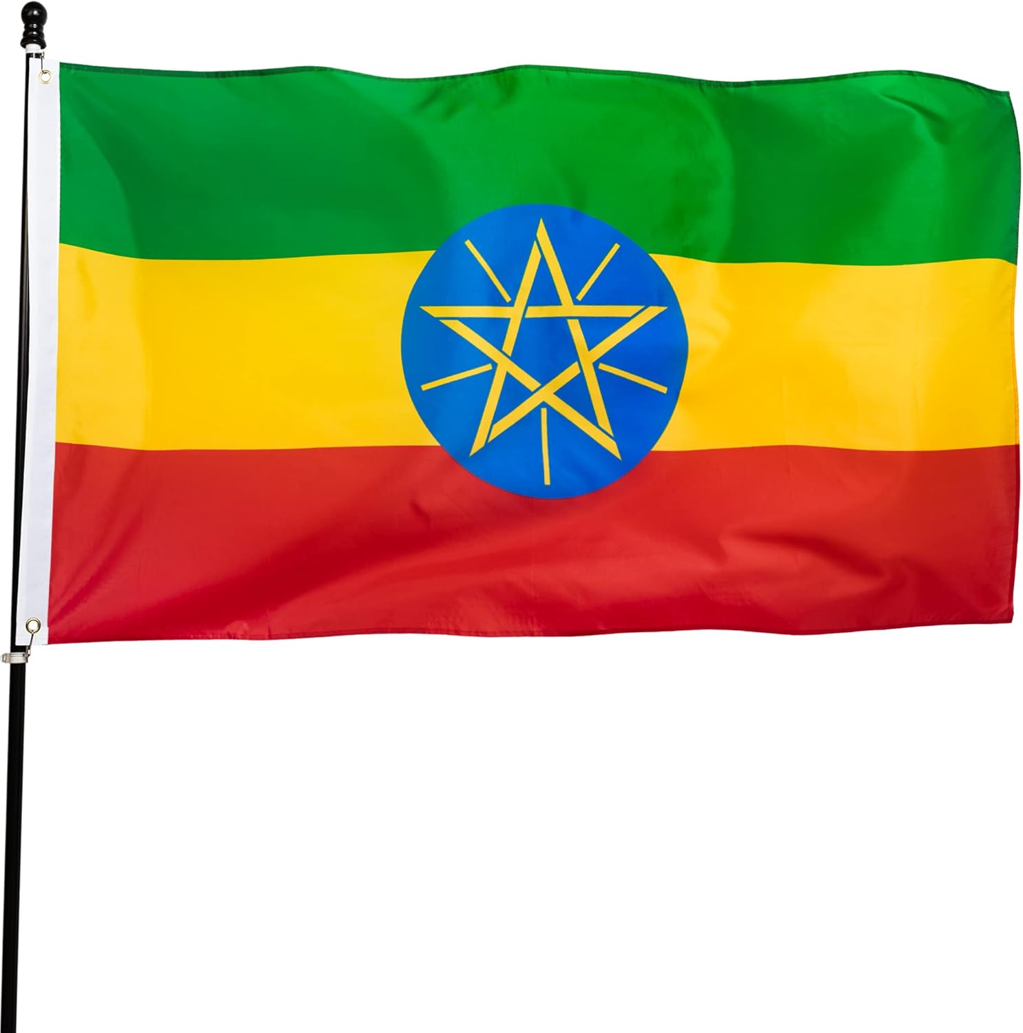 Amazon.com : DANF Ethiopia Flag 3ftx5ft Ethiopic Ethiopian National ...