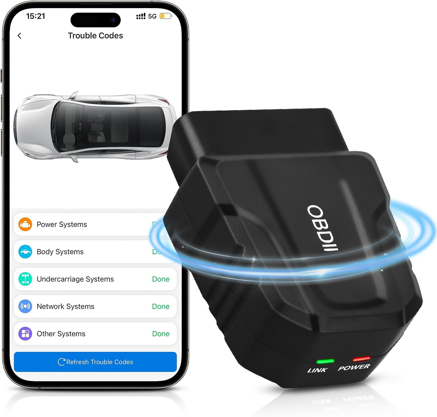Amazon.com: OBD2 Scanner Reader Bluetooth - Clear/Reset Vehicle Engine ...