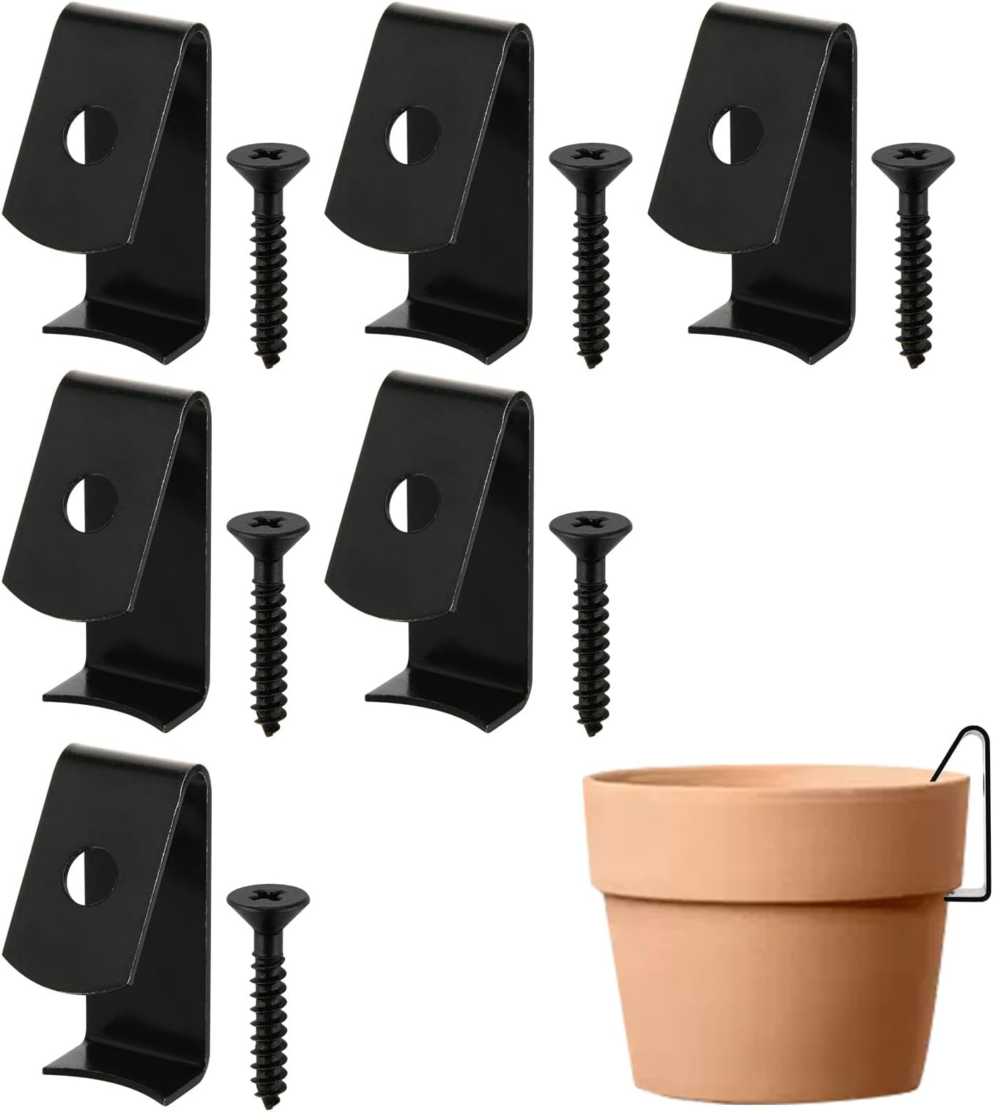 Amazon.com: ChasBete Terracotta Pots Hangers, Wall Clay Pot Hanger Hook ...