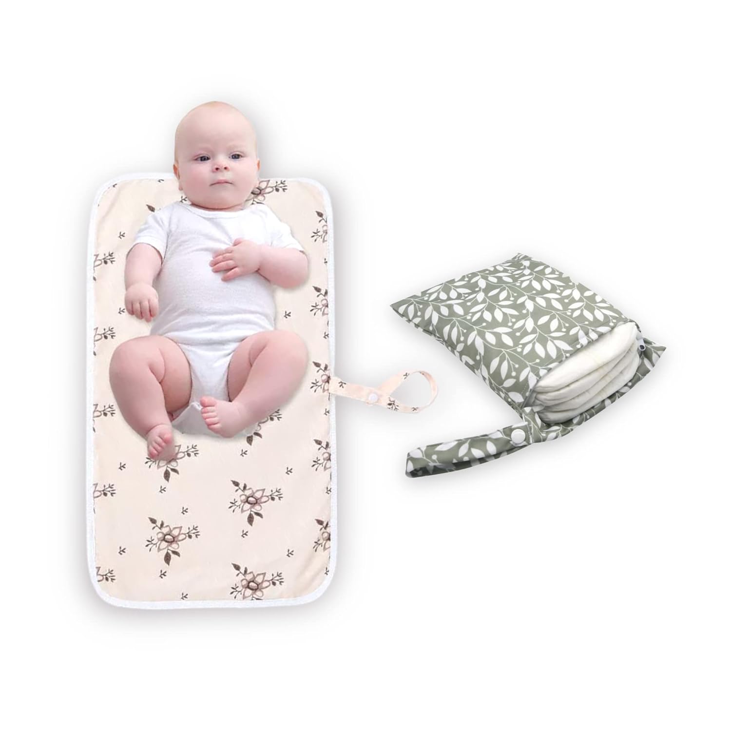 Amazon.com : Baby Gift Set - 2pc Baby Changing Pad & Mini Diaper Bag ...