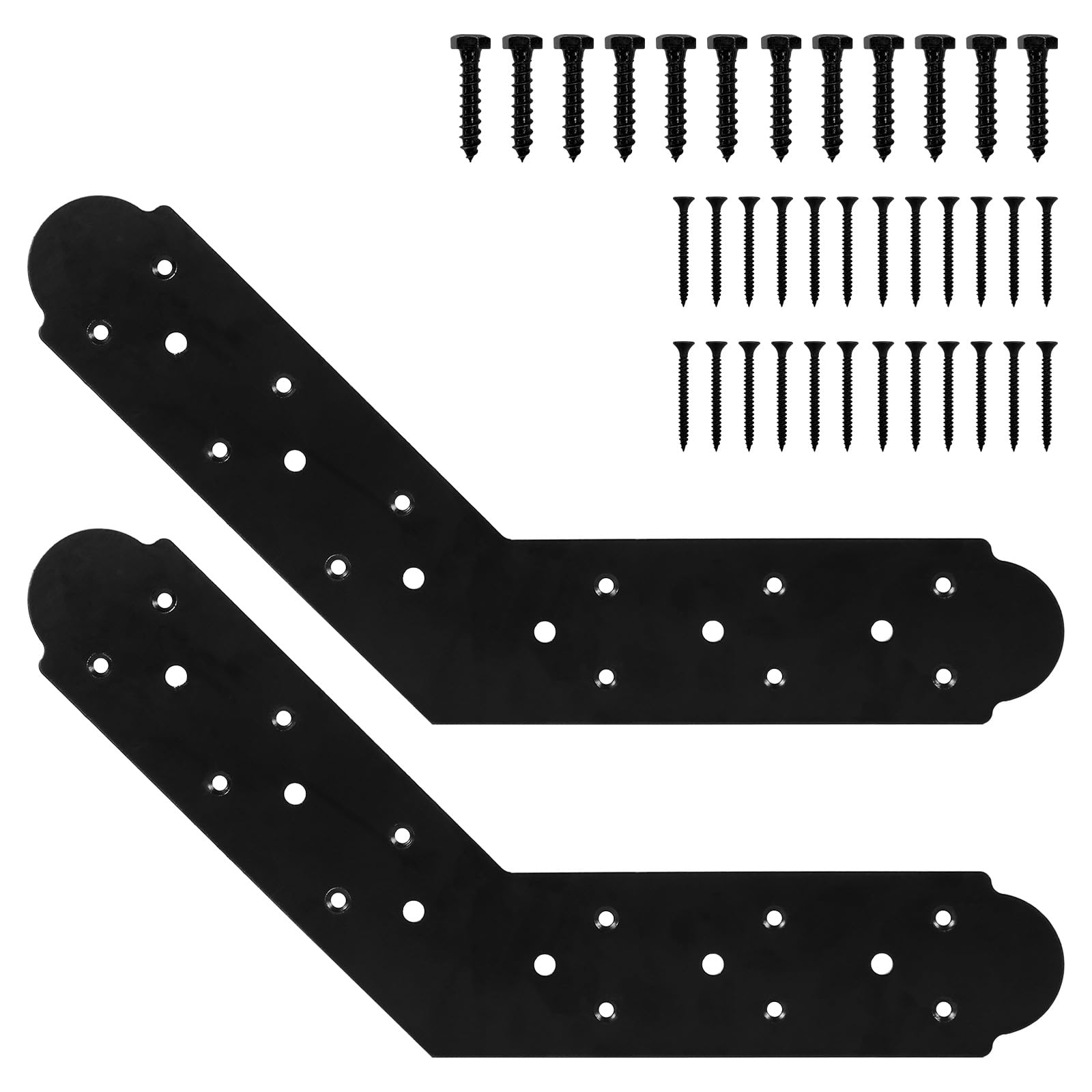 Amazon.com: Rasugarlary 135-Degree Steel Flat Bracket, 4 Pcs Angled ...