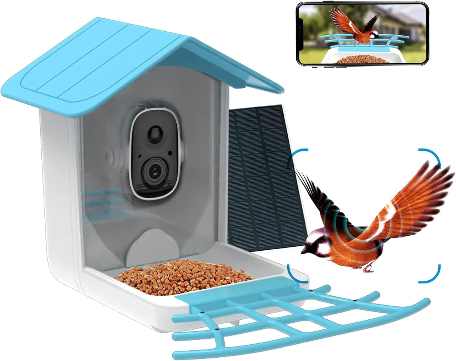 Amazon.com : Smart Bird Feeder with Camera, 1080P HD Bird Watching ...