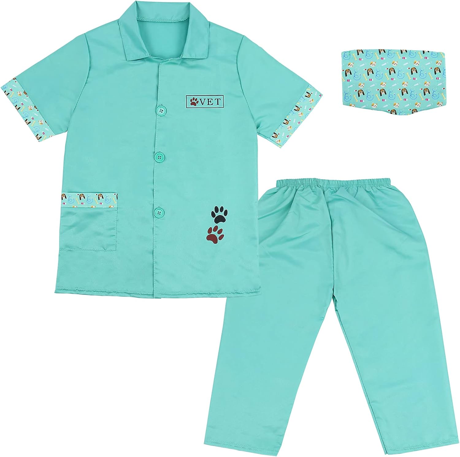 Doctors Set Dress Up Role Play Vet Costume Kids Veterinary Toys Gifts ...