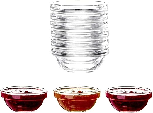 Amazon.com: VeniVidiElite Mini Glass Bowls Set of 6 Small Dipping Bowls ...