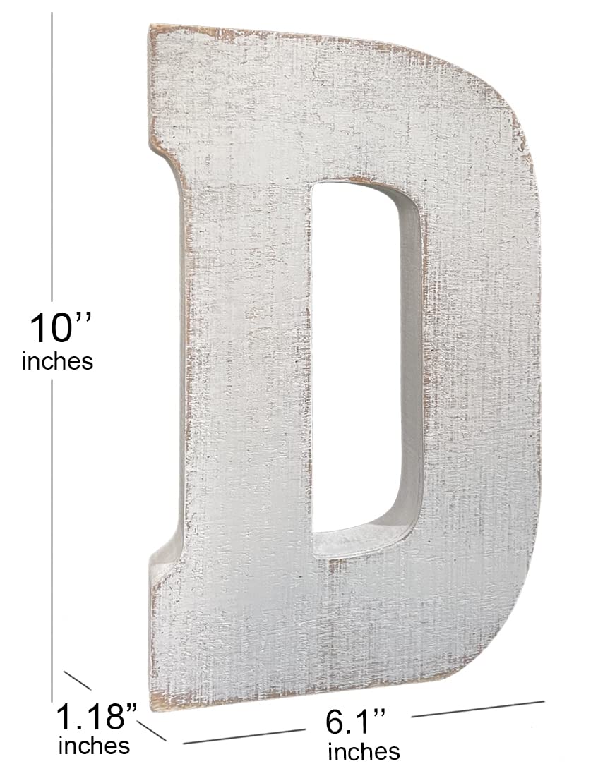 Snapklik.com : ABELOTS Large Wood Letter Distressed White Wash Alphabet ...