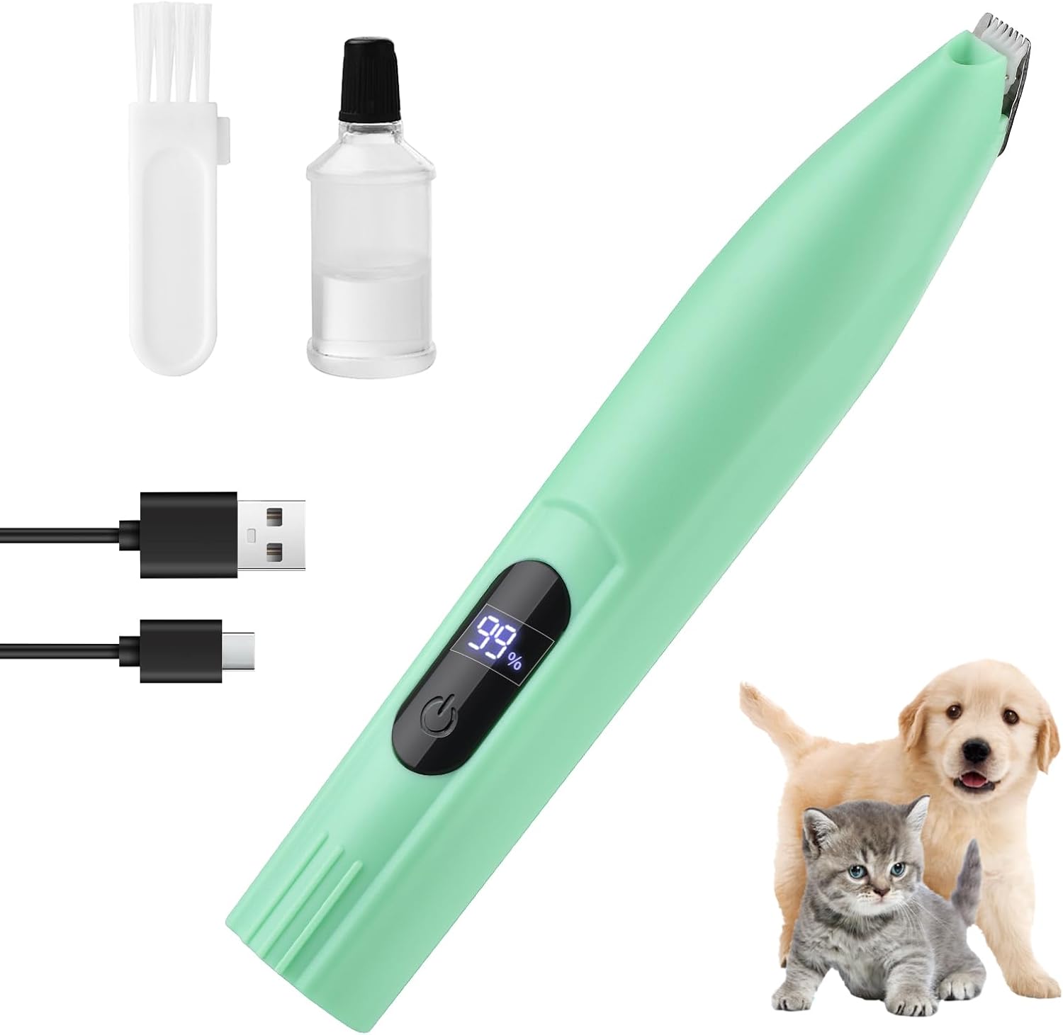 Amazon.com: Electric Dog Paw Trimmer with LCD Display, Pet Hair Trimmer ...