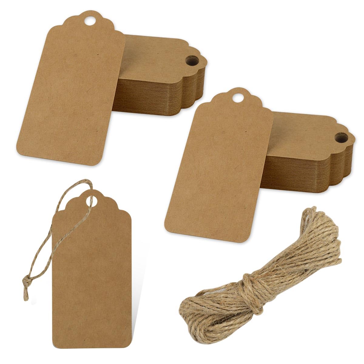 Amazon.com : 100 Pieces Price Tags with String Jewelry Tags Writable ...