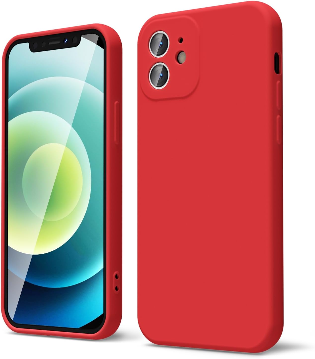 Amazon.com: oakxco for iPhone 12 Case Liquid Silicone, Soft Rubber Gel ...