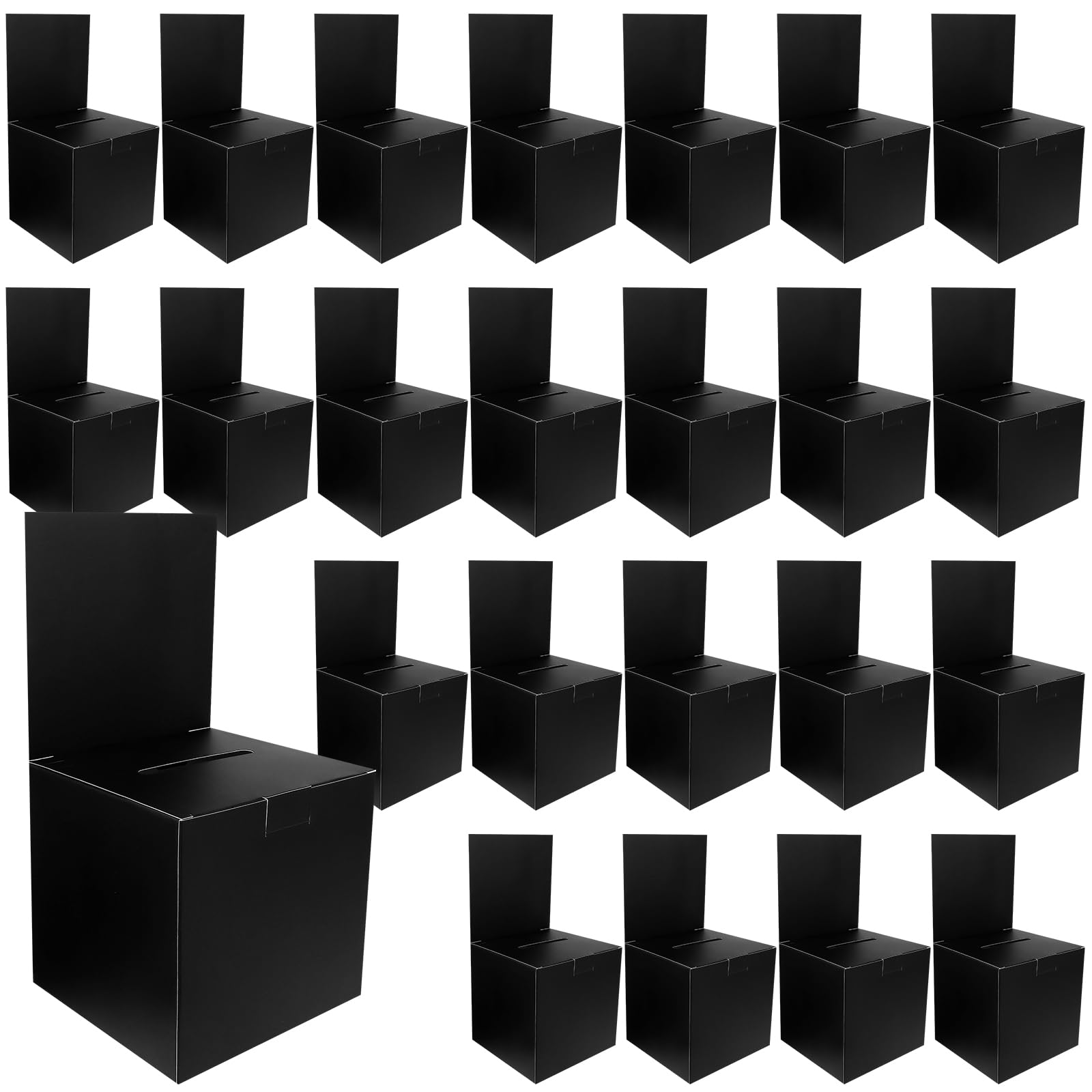 12 Pcs 12X6X6 In Black Ballot Box Donation Box for Fundraising ...
